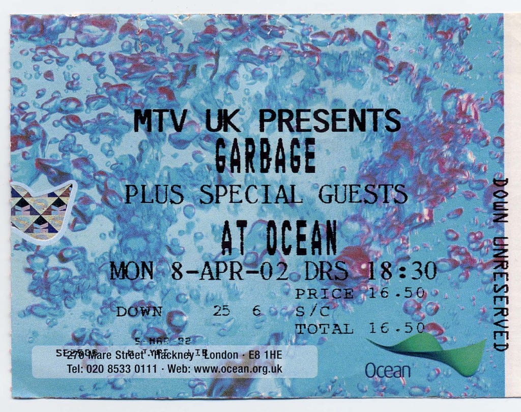 Garbage, My Vitriol, Phantom Planet, @ Ocean,Hackney, London. 8-4-02 ...